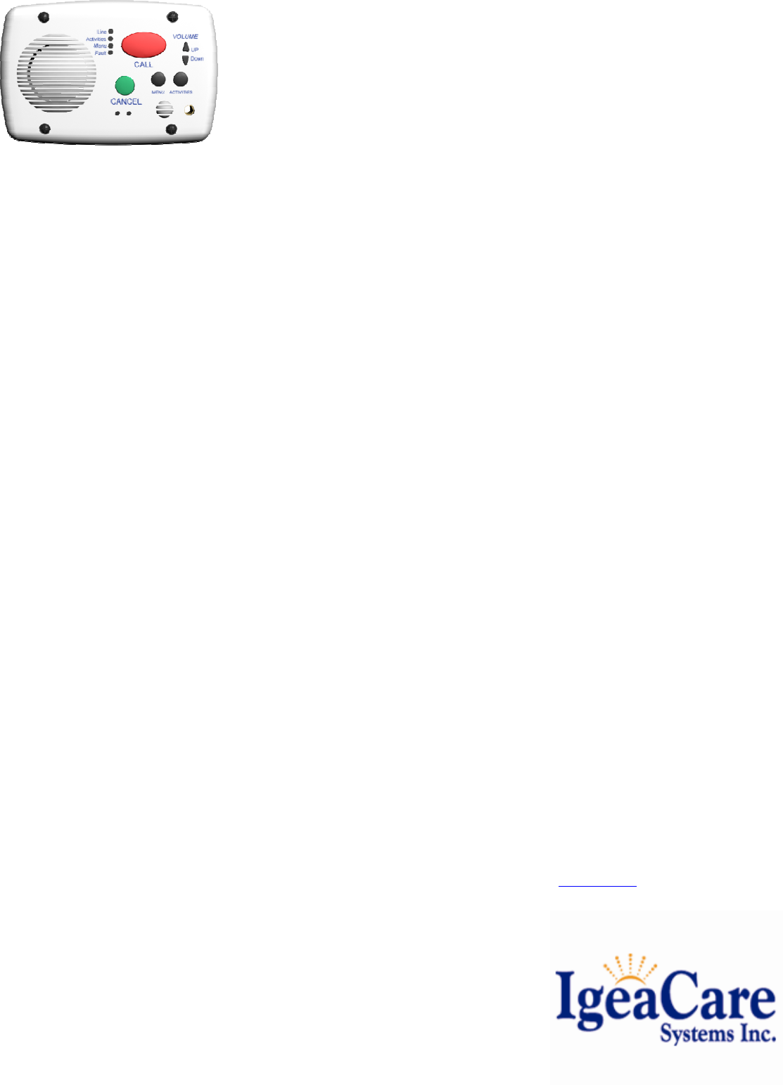 Igeacare Solutions IGEAPEN1 Wireless Pendant User Manual