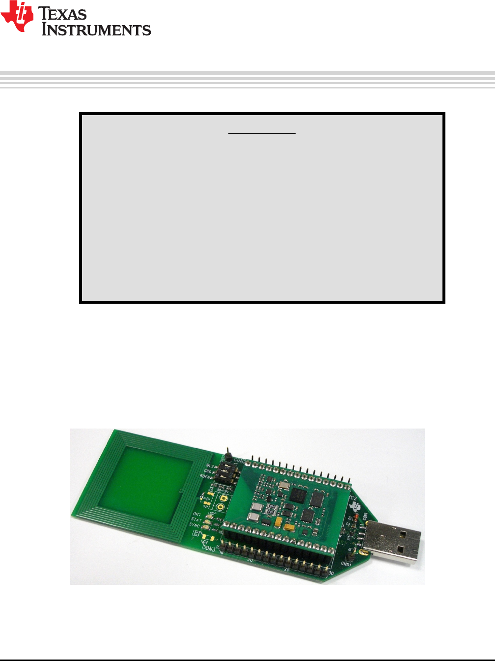Texas Instruments Deutschland MRD2EVM RFID Reader User Manual MRD2EVM ...