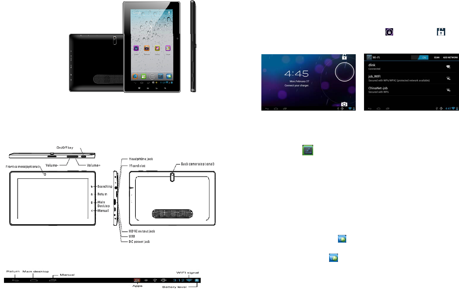 ShenZhen Link Create Technology PD20 MID User Manual PD20 QUICK START ...