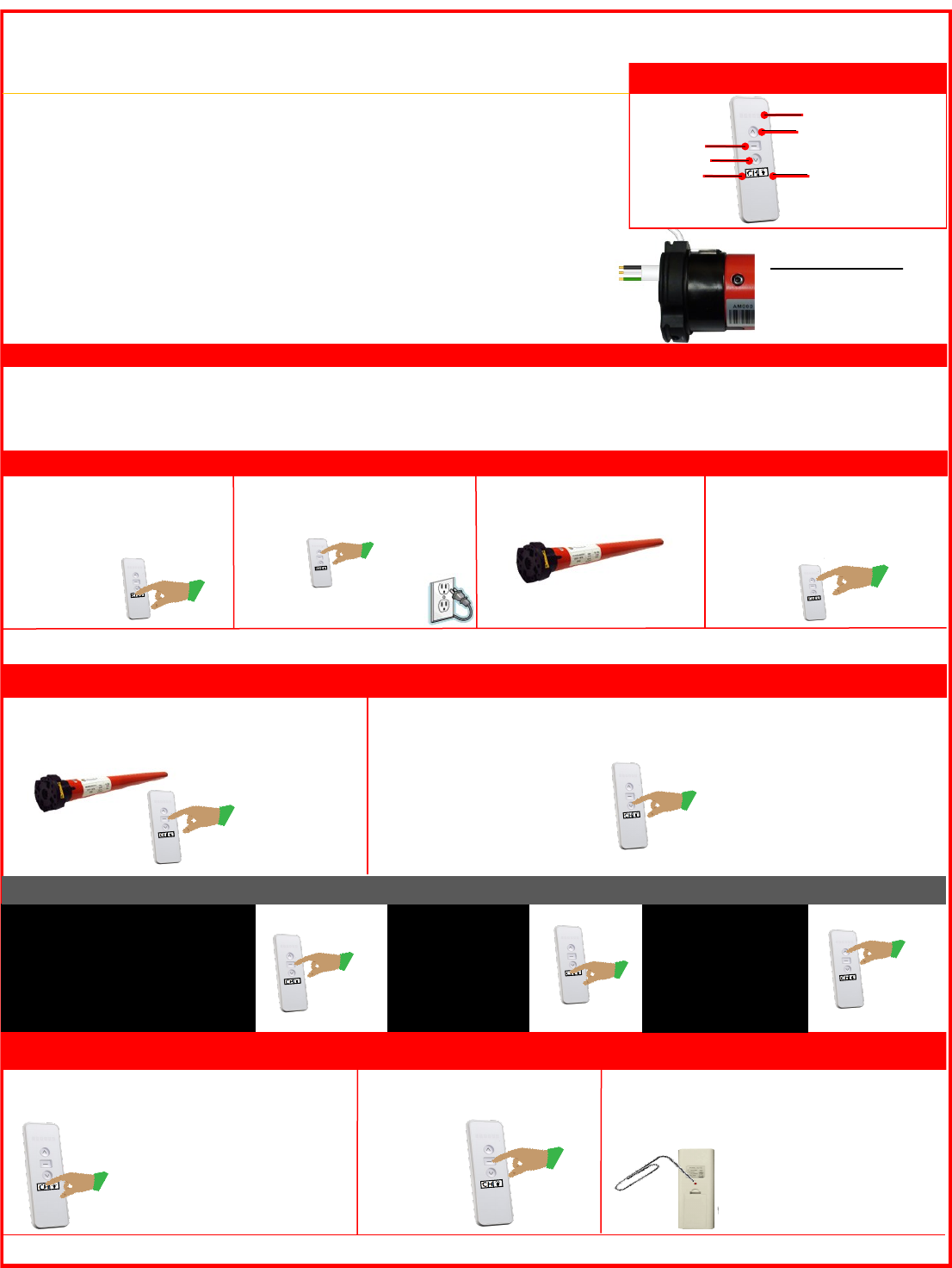 USA Shutter MaestroShield 11HH06L Forest Diamond RF remote User Manual