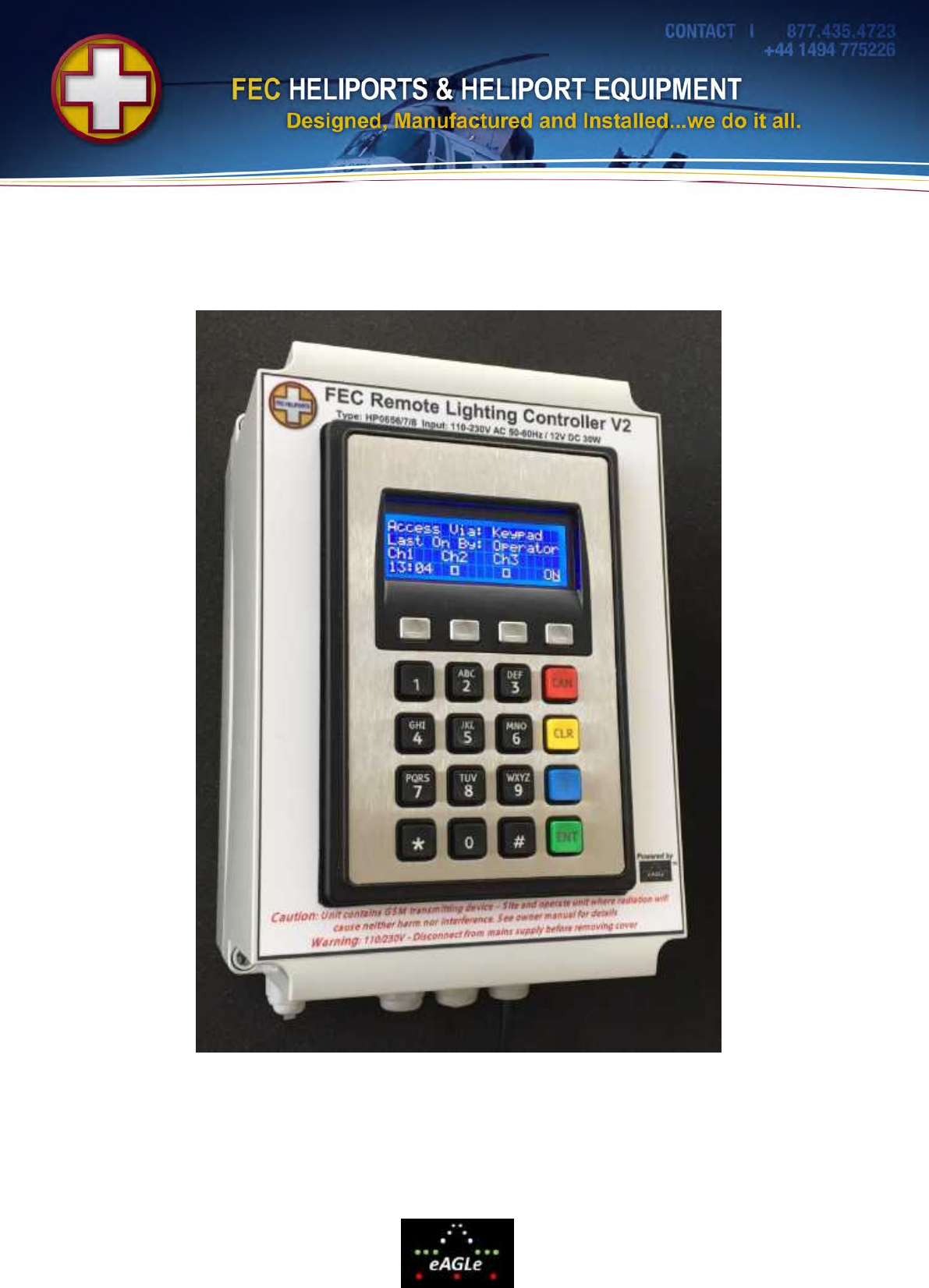 FEC Heliports Worldwide HP0656-7-8-Z9 FEC Remote Lighting Controller V2 ...