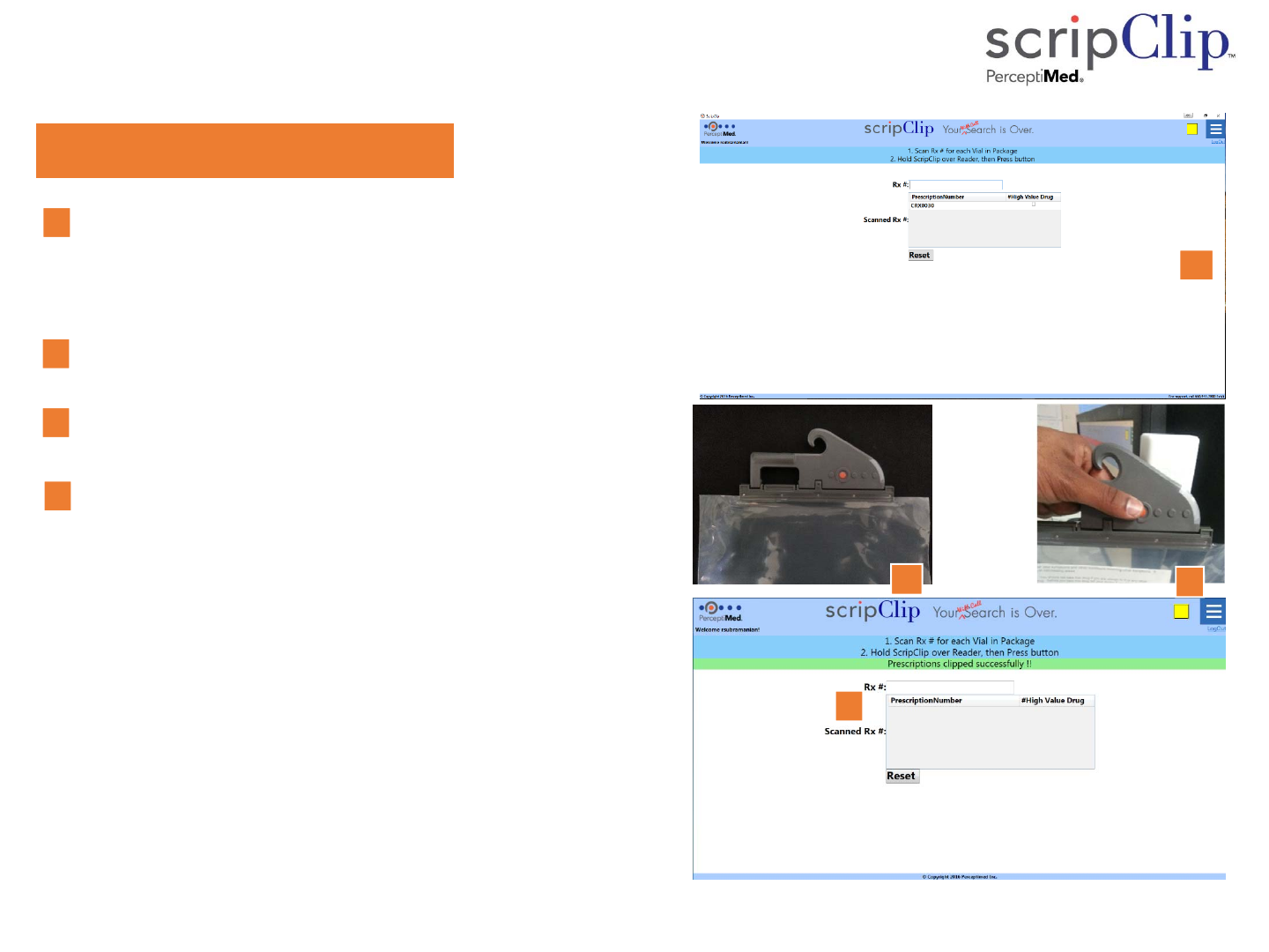 Perceptimed CLPON-G1 ScripClip Clip-On Pharmacy Prescription Tracker ...