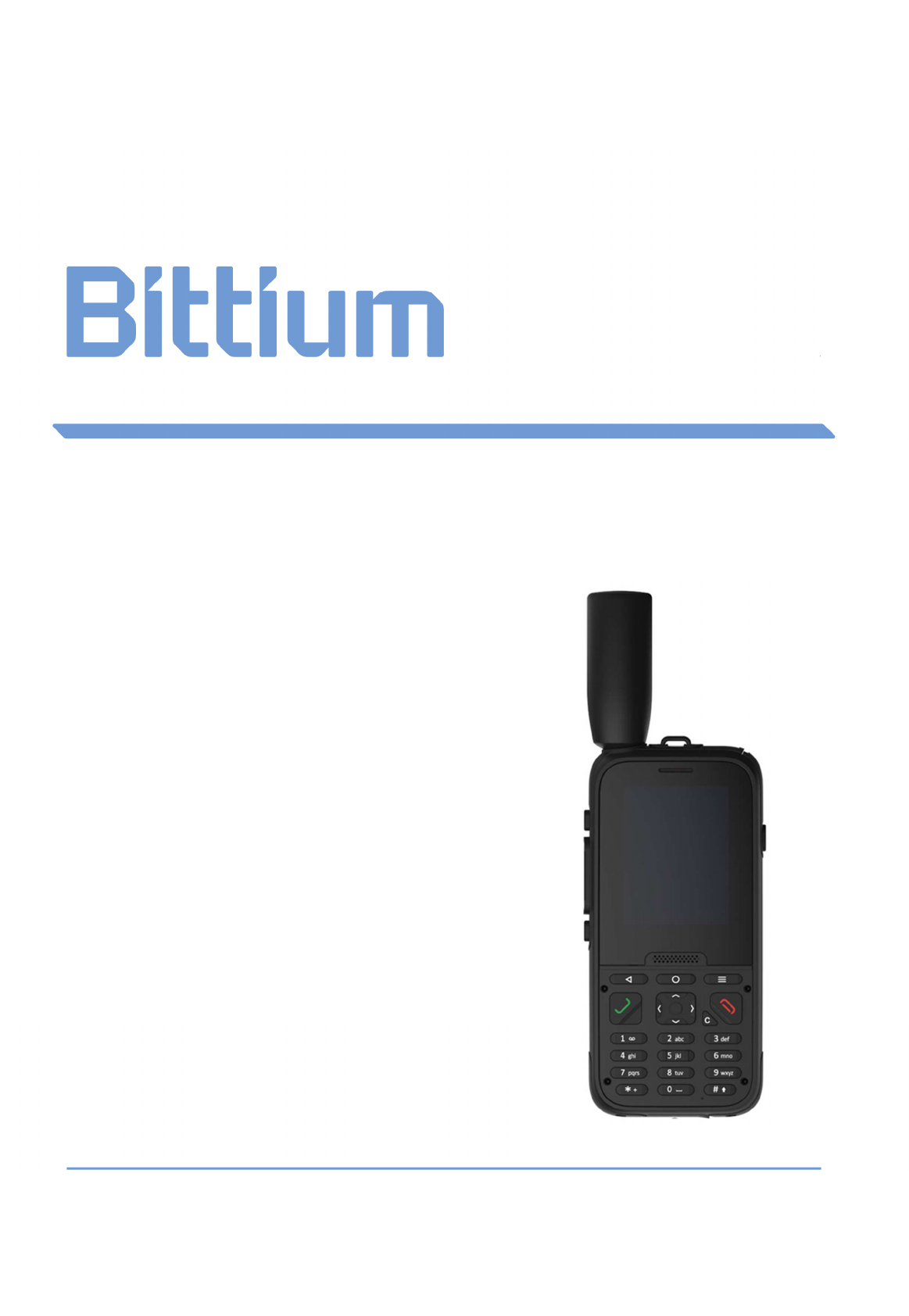 Bittium Wireless SSD-52 Satellite Smartphone User Manual Rugged Basic ...
