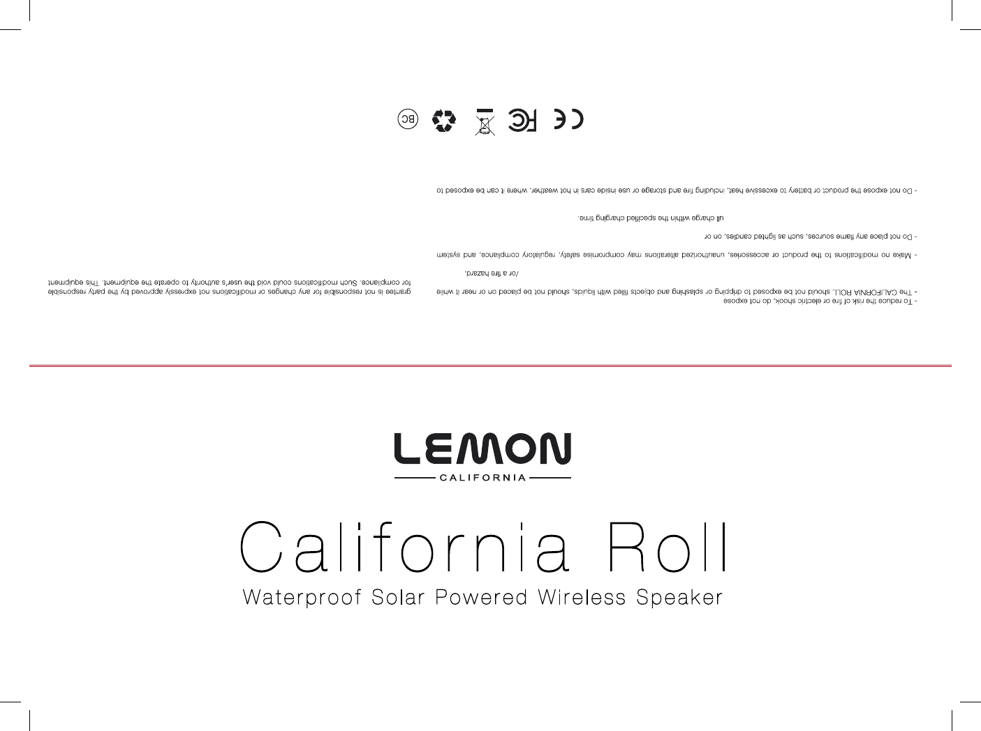 LEMON TECHNOLOGY 001 Bluetooth Speaker User Manual