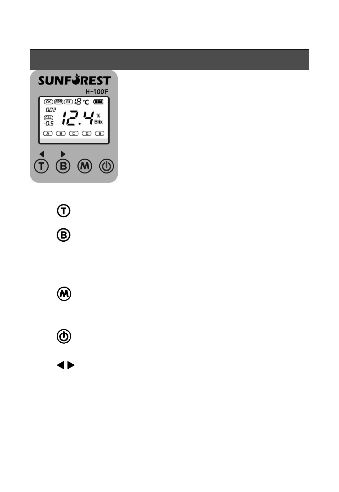 SUNFOREST H-100F Portable Non-destructive Fruit Quality Meter User ...