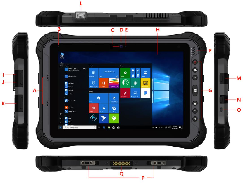 UNISTRONG SCIENCE and TECHNOLOGY UT50 Fully Rugged Windows Tablet User ...