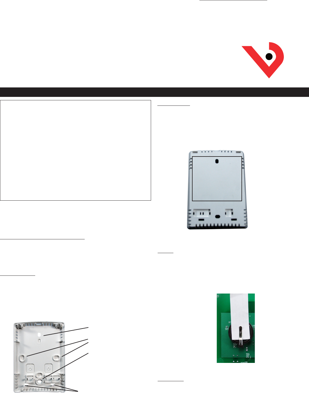 Veris TEMP-RH1 Temperature/rH transmitter User Manual W1RT i0b indd