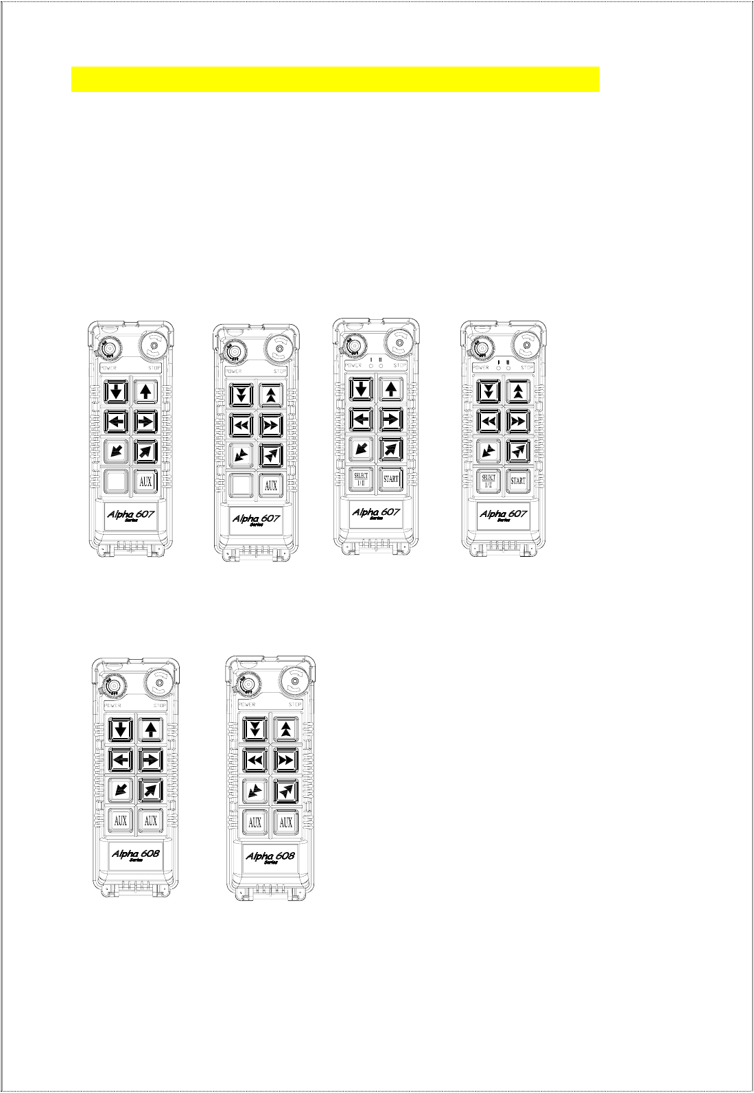 Fomotech ALPHA600SERIES Remote Control User Manual
