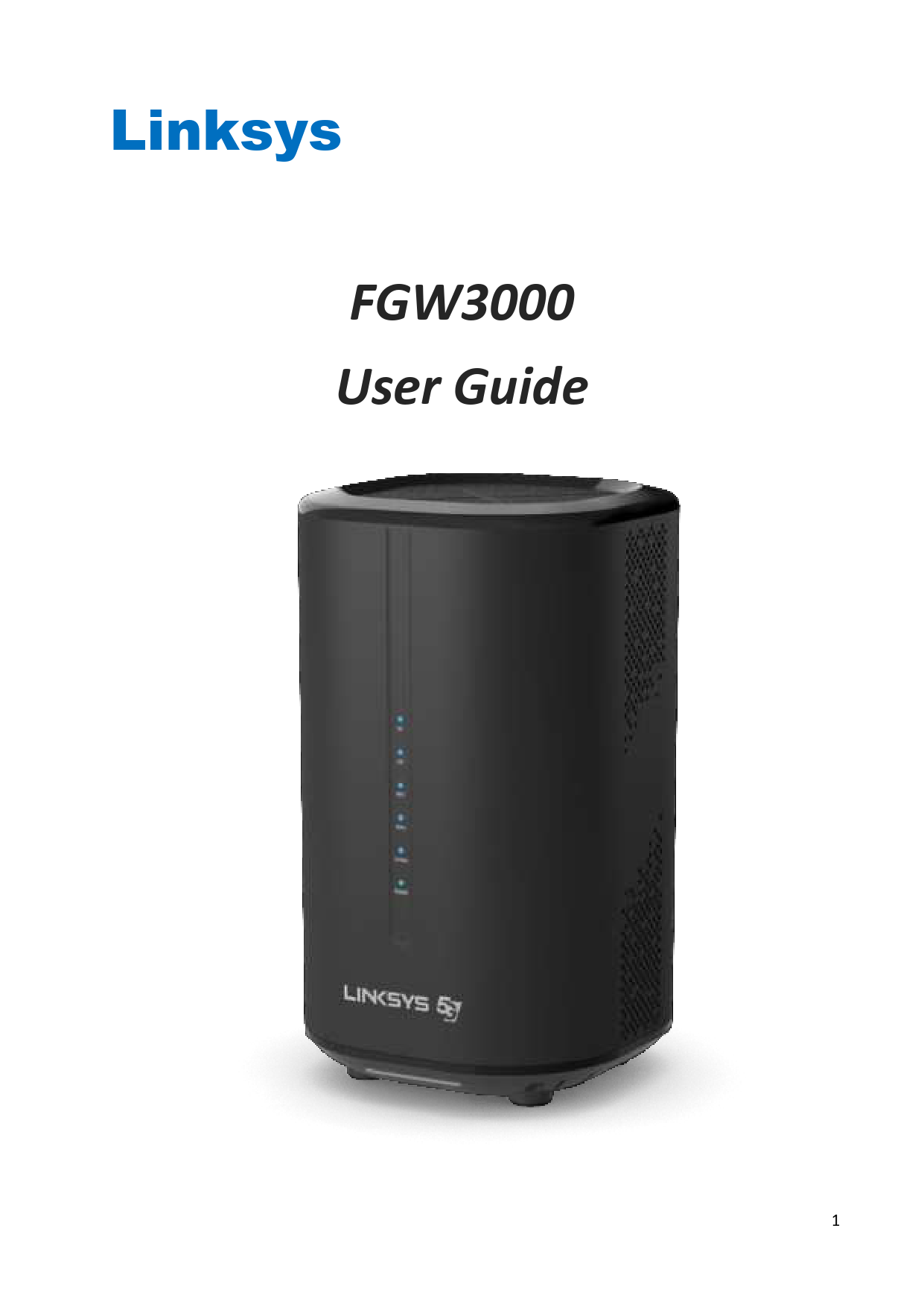 LINKSYS FGW3000 5G WiFi 6 Router User Guide