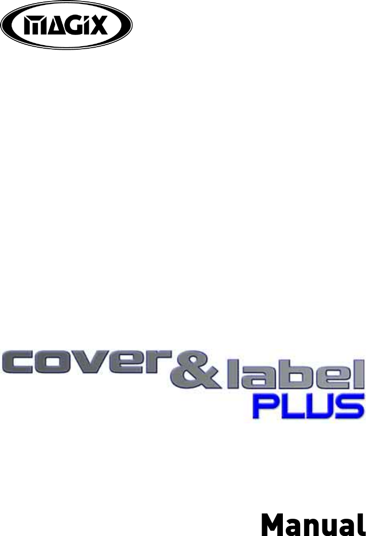 Magix Cover & Label PLUS Owners Manual