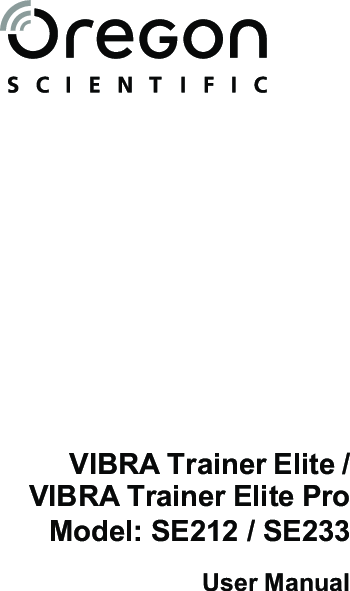 Oregon SE212 W 086L004247 044 SE233 User Manual ML