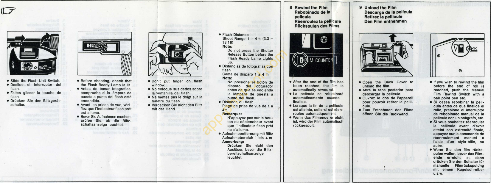 Ricoh YF 20 Directions For Using Yf20 Ml
