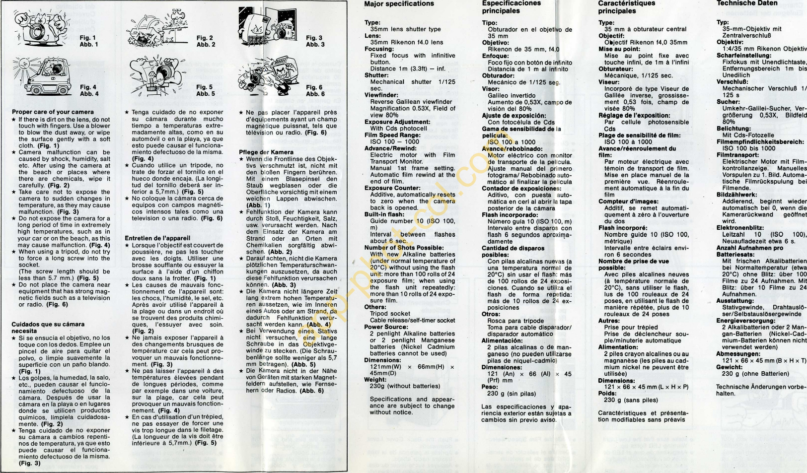 Ricoh YF 20 Directions For Using Yf20 Ml