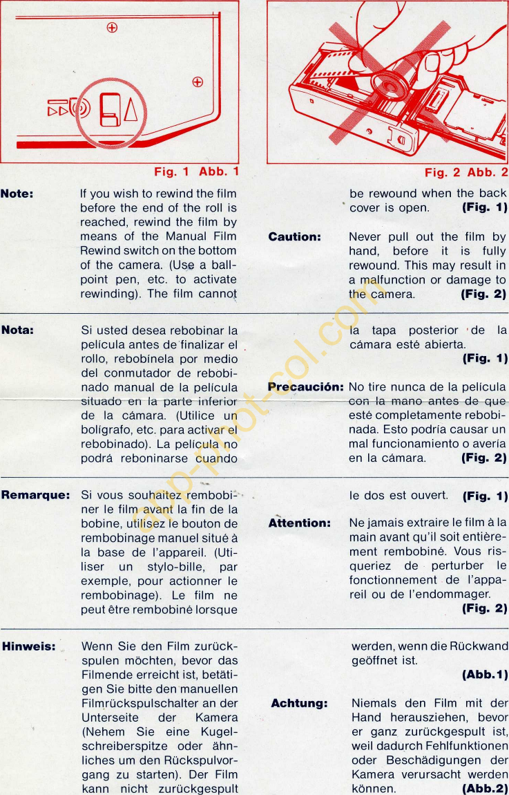 Ricoh YF 20 Directions For Using Yf20 Ml