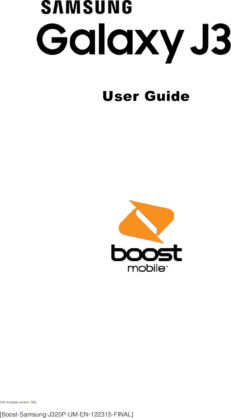 Samsung Galaxy J3 (2016) J320 User Manual 6 (Boost Mobile) Owner's ...