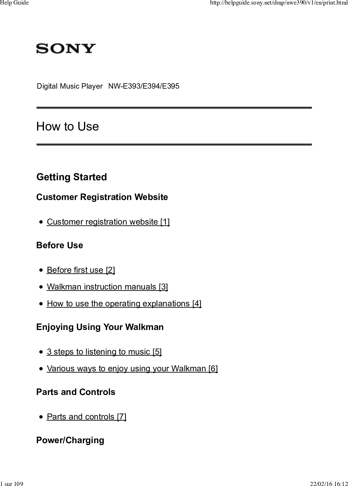 Sony Help Guide NW E393 E394 E395 EN